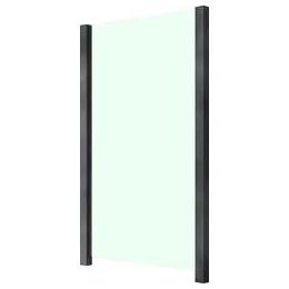 Zaun STAKET PRO, grau, Pfosten: 2 Stk., Aluminium, Glas, Zaunelemente, Glaszaun, Gesamtl&auml;nge: 1,14 m, 2 Pfosten