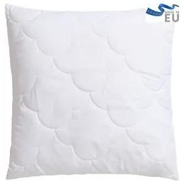 Microfaserkissen OTTO HOME "Mondschein, Kopfkissen 1-tlg. oder 2-tlg. 40x80 oder 80x80 cm", wei&szlig;, B:80cm L:80cm, Bezug: 100% Polyester. F&uuml;llung: 100% Polyester, Kopfkissen, Kissen, allergiker geeignet (f&uuml;r Hausstauballergiker)