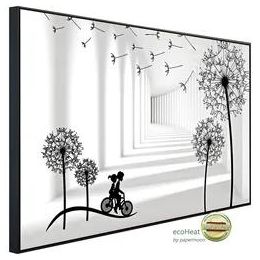 papermoon Infrarotheizung "Muster Pusteblumen", bunt (kunstmotiv im aluminiumrahmen), B/H/T: 80cm x 60cm x 3cm, 450 W, Heizkörper, sehr angenehme Strahlungswärme