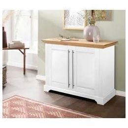 Sideboard Home Affaire "Meliss", weiß (weiß, honig), B:94cm H:70cm T:39cm, FSC-zertifiziertes Massivholz, Sideboards, Kommode im klassischen Landhausstil, Massivholz, FSC, Breite 94 cm