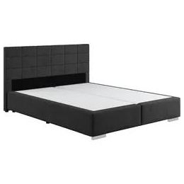 Boxspringbett COTTA "Simba", schwarz, L:209cm, Komplettbetten, Boxspringbett, wahlweise mit oder ohne Matratze und Topper bestellbar, Topseller