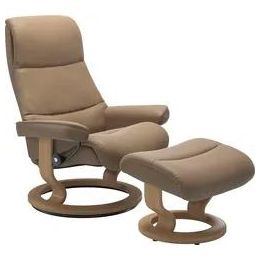 Relaxsessel stressless "View", braun (almond paloma), B:82cm H:108cm T:81cm, Leder BATICK: BATICK ist ein leicht korrigiertes, durchgef&auml;rbtes und genarbtes M&ouml;belleder, bei dem die meisten Unebenheiten und Spuren in der Regel entfernt wurden.;Leder PALOMA: PALOMA ist ein durchgef&auml;rbtes Semianilin-M&ouml;belleder mit nat&uuml;rlicher Narbung.;ROHLEDER Stoff Q2 FARON: Ein fester zuverl&auml;ssiger Boucl&eacute; mit einem 