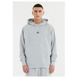 Kapuzensweatshirt SOS "Bovec", Herren, Gr. M, grau (hellgrau), 100% Baumwolle, bedruckt, normal, ohne Ausschnitt, Sweatshirts, aus reiner Bio-Baumwolle