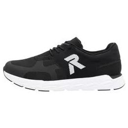 Slip-On Sneaker Rieker SPORT "Preston", Herren, Gr. 46, schwarz laufsohle weiß, Nubuklederimitat, Textil, Schuhe, Running-Sneaker aus der neuen Christoph Kramer Kollektion