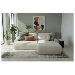 Ecksofa Trendmanufaktur "Fordon, Schlafsofa mit Bettkasten, Couch in L-Form, Breite 250 cm", grau (sandgrau), B:250cm H:82cm T:167cm, 100% Polyester, Sofas, in Struktur LUMOS, 3D-Effekt, sandgrau, Recamiere rechts