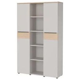 Aktenschrank Germania "GW-Oviedo", kaschmir, lindberg, eiche, nachbildung, B:120cm H:197cm T:40cm, Metall, Spanplatte, Schränke, mit verstellbaren Einlegeböden