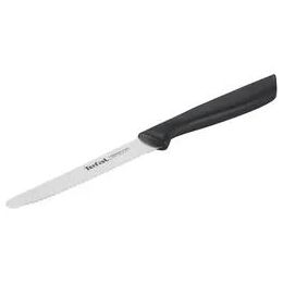 Universalk&uuml;chenmesser Tefal "Colorfood", schwarz, edelstahl, Klingenl&auml;nge 10cm, Edelstahl, Kunststoff, Kochmesser, gezahnt, 10 cm, Klinge aus deutschem Edelstahl, ergonomischer Griff