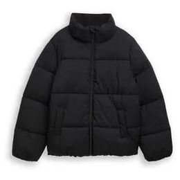 Steppjacke Tom Tailor, Mädchen, Gr. 176, schwarz, Web, Obermaterial: 100% Polyester. Futter: 100% Polyester, unifarben, regular fit normal, elastischer Bund, Jacken, mit Stehkragen