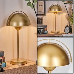 hofstein Pilzlampe Guttsta Tischleuchte Gold, 1-flammig