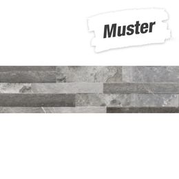 Muster zur Wandfliese 'Tiffany' Feinsteinzeug grau 15 x 61 cm