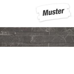 Muster zur Wandfliese 'Tiffany' Feinsteinzeug anthrazit 15 x 61 cm