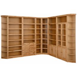 Bücherregal Home Affaire "Soeren", braun (eiche), H:220cm T:29cm, Regale, in 2 Höhen und 2 Tiefen, mit viel Stauraum