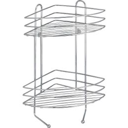 Duschablage Wenko "Exclusiv 2 Etagen", silber (chrom), B:30,5cm H:43cm T:23cm, Stahl, Regale