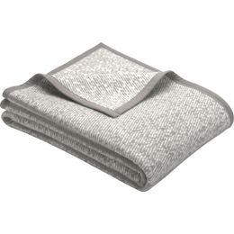 Wohndecke Bugatti "Amersfoort", grau (silbergrau), B:150cm L:200cm, Mischgewebe, Wohndecken, mit dezentem Muster, Kuscheldecke