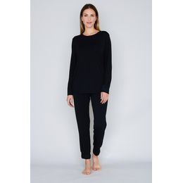 JOOP! JOOP Damen Pyjama, Gr. 40schwarz, Jersey, Obermaterial: 95% Modal, 5% Elasthan, Homewear-Sets, Langarm, Regular Fit, Modal-Mix, Rundhalsausschnitt
