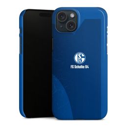 DeinDesign iPhone 15 Plus Handy Premium Case Smartphone Handyh&uuml;lle Schutzh&uuml;lle gl&auml;nzend Official Licensed Product Bundesliga Fc Schalke 04 Premium Case