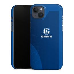 DeinDesign iPhone 14 Plus Handy Premium Case Smartphone Handyh&uuml;lle Schutzh&uuml;lle gl&auml;nzend Official Licensed Product Bundesliga Fc Schalke 04 Premium Case