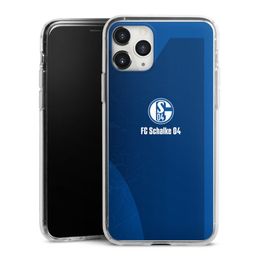 DeinDesign iPhone 11 Pro Max Handy Silikon H&uuml;lle Case transparent Handyh&uuml;lle Official Licensed Product Bundesliga Fc Schalke 04 Silikon Case