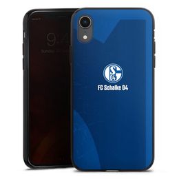 DeinDesign iPhone Xr Handy Silikon H&uuml;lle Case schwarz Handyh&uuml;lle Official Licensed Product Bundesliga Fc Schalke 04
