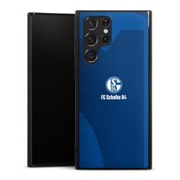 DeinDesign Galaxy S22 Ultra Handy Silikon H&uuml;lle Case schwarz Handyh&uuml;lle Official Licensed Product Bundesliga Fc Schalke 04