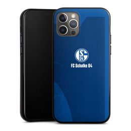 DeinDesign iPhone 12 Pro Handy Silikon H&uuml;lle Case schwarz Handyh&uuml;lle Official Licensed Product Bundesliga Fc Schalke 04