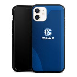 DeinDesign iPhone 12 mini Handy Silikon H&uuml;lle Case schwarz Handyh&uuml;lle Official Licensed Product Bundesliga Fc Schalke 04