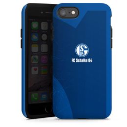 DeinDesign iPhone SE (2022) Handy Panzer Handyh&uuml;lle robuste Outdoor H&uuml;lle Schutzh&uuml;lle matt Official Licensed Product Bundesliga Fc Schalke 04 Tough Case