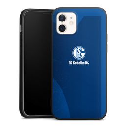 DeinDesign iPhone 12 Handy Premium Silikon H&uuml;lle Handyh&uuml;lle schwarz Case Official Licensed Product Bundesliga Fc Schalke 04 Silikon Premium Case