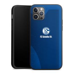 DeinDesign iPhone 12 Pro Handy Premium Silikon H&uuml;lle Handyh&uuml;lle schwarz Case Official Licensed Product Bundesliga Fc Schalke 04 Silikon Premium Case