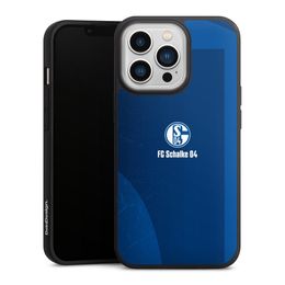 DeinDesign iPhone 13 Pro Handy Premium Silikon H&uuml;lle Handyh&uuml;lle schwarz Case Official Licensed Product Bundesliga Fc Schalke 04 Silikon Premium Case