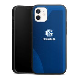 DeinDesign iPhone 12 mini Handy Premium Silikon H&uuml;lle Handyh&uuml;lle schwarz Case Official Licensed Product Bundesliga Fc Schalke 04 Silikon Premium Case