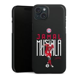DeinDesign iPhone 15 Plus Handy Premium Case Smartphone Handyh&uuml;lle Schutzh&uuml;lle gl&auml;nzend Fc Bayern M&uuml;nchen Jamal Musiala Official Licensed Product Premium Case