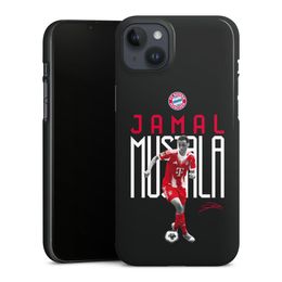 DeinDesign iPhone 14 Plus Handy Premium Case Smartphone Handyh&uuml;lle Schutzh&uuml;lle gl&auml;nzend Fc Bayern M&uuml;nchen Jamal Musiala Official Licensed Product Premium Case