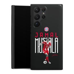 DeinDesign Galaxy S23 Ultra Handy Premium Case Smartphone Handyh&uuml;lle Schutzh&uuml;lle gl&auml;nzend Fc Bayern M&uuml;nchen Jamal Musiala Official Licensed Product Premium Case