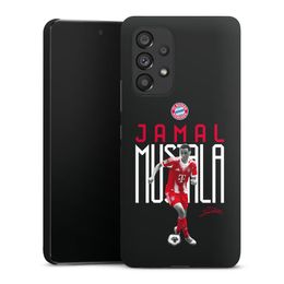 DeinDesign Galaxy A53 5G Handy Premium Case Smartphone Handyh&uuml;lle Schutzh&uuml;lle gl&auml;nzend Official Licensed Product Jamal Musiala Fc Bayern M&uuml;nchen Premium Case