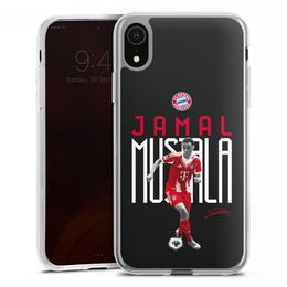 DeinDesign iPhone Xr Handy Silikon H&uuml;lle Case transparent Handyh&uuml;lle Fc Bayern M&uuml;nchen Jamal Musiala Official Licensed Product Silikon Case