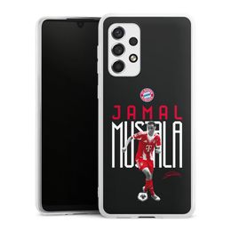DeinDesign Galaxy A33 5G Handy Silikon H&uuml;lle Case transparent Handyh&uuml;lle Official Licensed Product Jamal Musiala Fc Bayern M&uuml;nchen Silikon Case