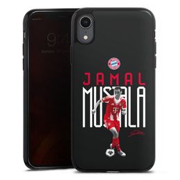 DeinDesign iPhone Xr Handy Silikon H&uuml;lle Case schwarz Handyh&uuml;lle Fc Bayern M&uuml;nchen Jamal Musiala Official Licensed Product