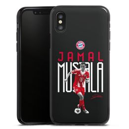 DeinDesign iPhone X Handy Silikon H&uuml;lle Case schwarz Handyh&uuml;lle Fc Bayern M&uuml;nchen Jamal Musiala Official Licensed Product