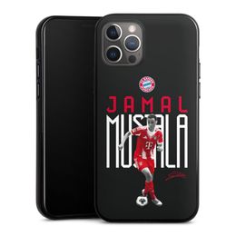 DeinDesign iPhone 12 Pro Handy Silikon H&uuml;lle Case schwarz Handyh&uuml;lle Official Licensed Product Jamal Musiala Fc Bayern M&uuml;nchen
