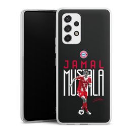 DeinDesign Galaxy A53 5G Handy Silikon H&uuml;lle Case transparent Handyh&uuml;lle Official Licensed Product Jamal Musiala Fc Bayern M&uuml;nchen Silikon Case