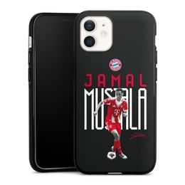 DeinDesign iPhone 12 Handy Silikon H&uuml;lle Case schwarz Handyh&uuml;lle Official Licensed Product Jamal Musiala Fc Bayern M&uuml;nchen