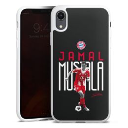 DeinDesign iPhone Xr Handy Silikon H&uuml;lle Case wei&szlig; Handyh&uuml;lle Fc Bayern M&uuml;nchen Jamal Musiala Official Licensed Product Silikon Case