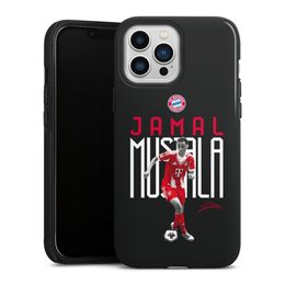 DeinDesign iPhone 13 Pro Max Handy Panzer Handyh&uuml;lle robuste Outdoor H&uuml;lle Schutzh&uuml;lle gl&auml;nzend Fc Bayern M&uuml;nchen Jamal Musiala Official Licensed Product Tough 