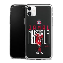 DeinDesign iPhone 11 Handy Slim Case Silikon Handyh&uuml;lle transparent H&uuml;lle extra d&uuml;nn Fc Bayern M&uuml;nchen Jamal Musiala Official Licensed Product Silikon Slim Case