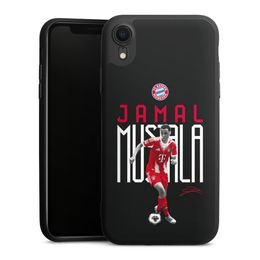 DeinDesign iPhone Xr Handy Premium Silikon H&uuml;lle Handyh&uuml;lle schwarz Case Fc Bayern M&uuml;nchen Jamal Musiala Official Licensed Product Silikon Premium Case