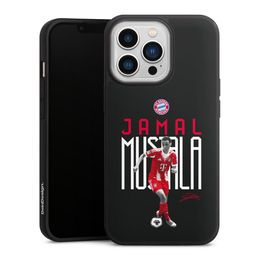 DeinDesign iPhone 13 Pro Handy Premium Silikon H&uuml;lle Handyh&uuml;lle schwarz Case Fc Bayern M&uuml;nchen Jamal Musiala Official Licensed Product Silikon Premium Case