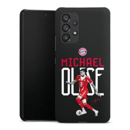 DeinDesign Galaxy A53 5G Handy Premium Case Smartphone Handyh&uuml;lle Schutzh&uuml;lle matt Official Licensed Product Michael Olise Fc Bayern M&uuml;nchen Premium Case