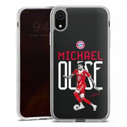 DeinDesign iPhone Xr Handy Silikon H&uuml;lle Case transparent Handyh&uuml;lle Fc Bayern M&uuml;nchen Michael Olise Official Licensed Product Silikon Case
