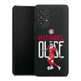 DeinDesign Galaxy A53 5G Handy Premium Case Smartphone Handyh&uuml;lle Schutzh&uuml;lle gl&auml;nzend Official Licensed Product Michael Olise Fc Bayern M&uuml;nchen Premium Case